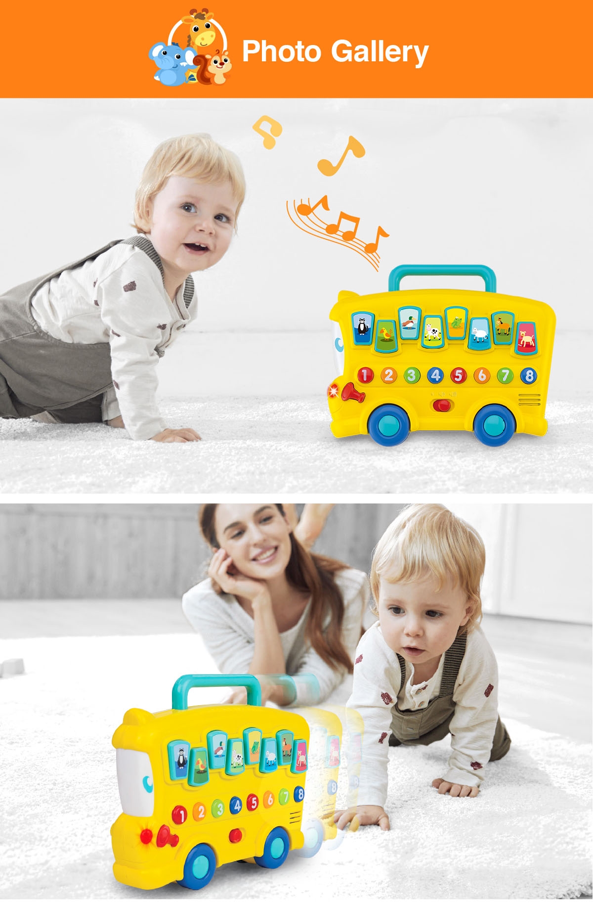 Animal Sounds Bus | 4 Stage Toy | Winfat Industrial Company Limited